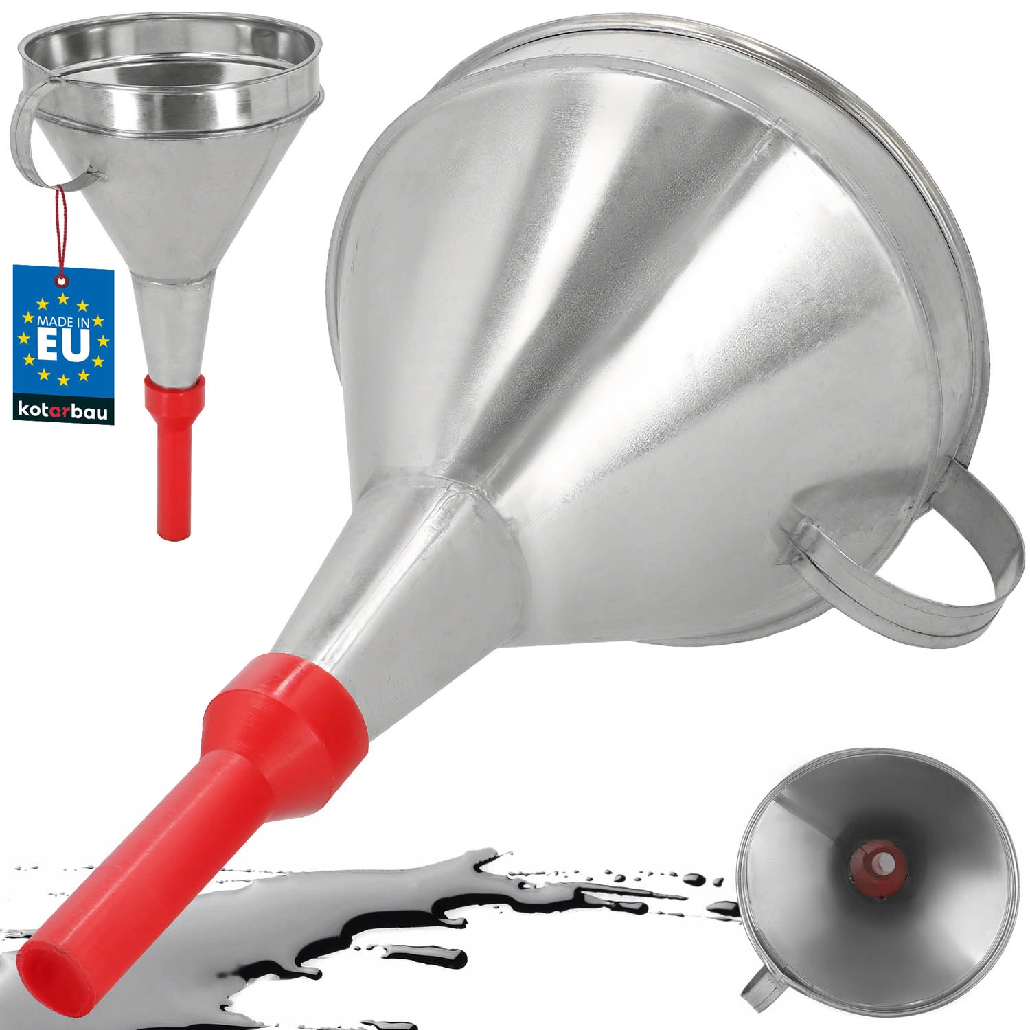 Lejek metalowy czasza ocynkowany z plastikową końcówką z sitkiem ...